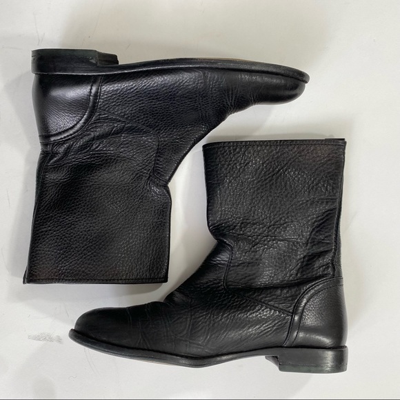 Coach | Shoes | Coach Callan Black Pebble Grain Leather Boots Booties ...
